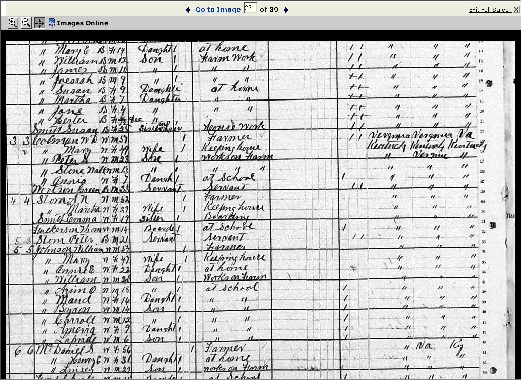 Stom Documents and Census